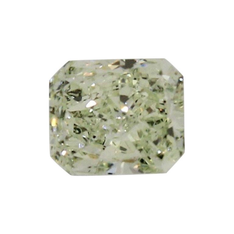 .43 Carat Natural Fancy Yellowish Green Radiant Cut Diamond with GIA ...