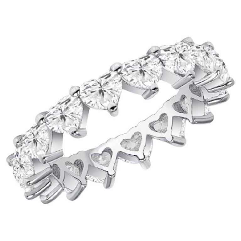 Customizable 4.35 CTW. Diamond Heart Shape Eternity Band H, VS in 14K ...