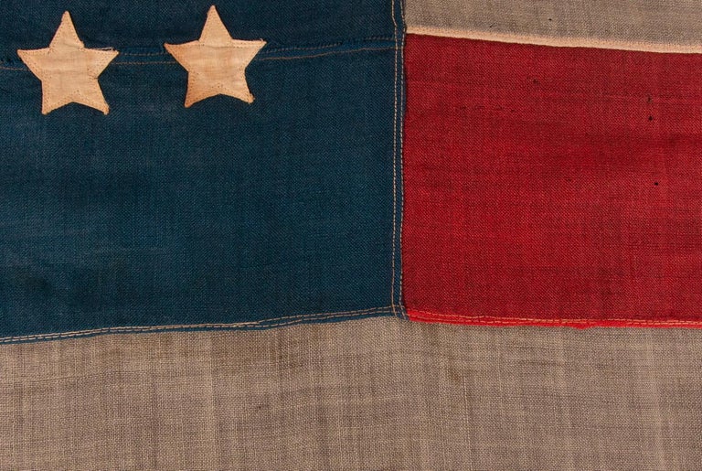 44 Star Antique American Flag with a Tall and Narrow Canton at 1stDibs