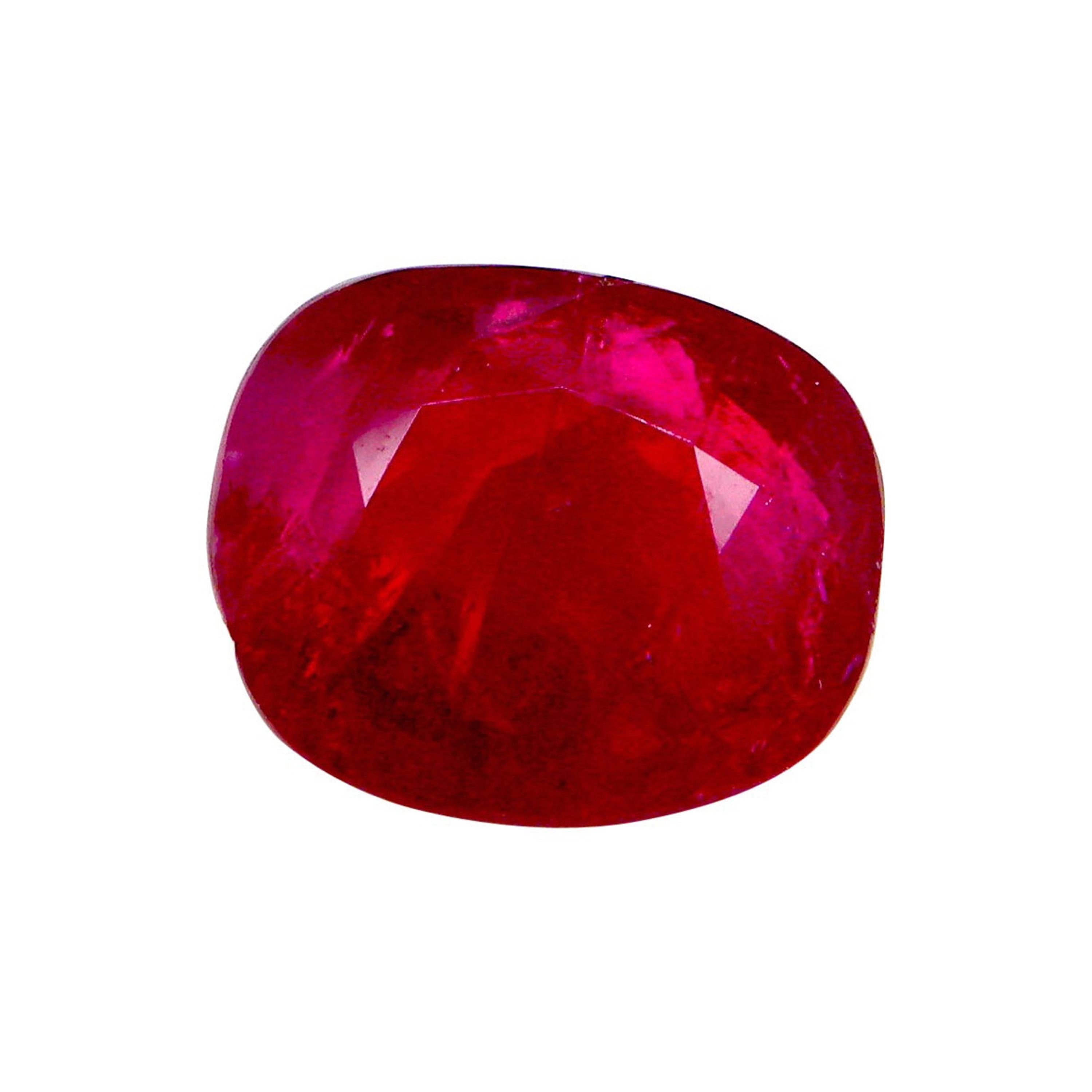 Purplish Red Cushion Cut Ruby Ring at 1stDibs | purple ruby ring