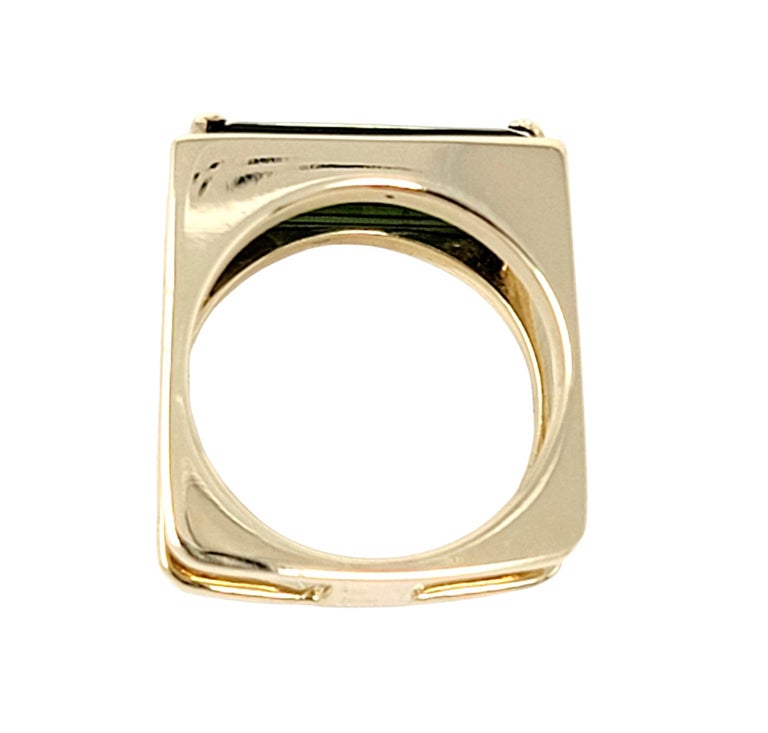 4.42 Carats Total Rectangular Step Cut Tourmaline and Diamond Euro ...