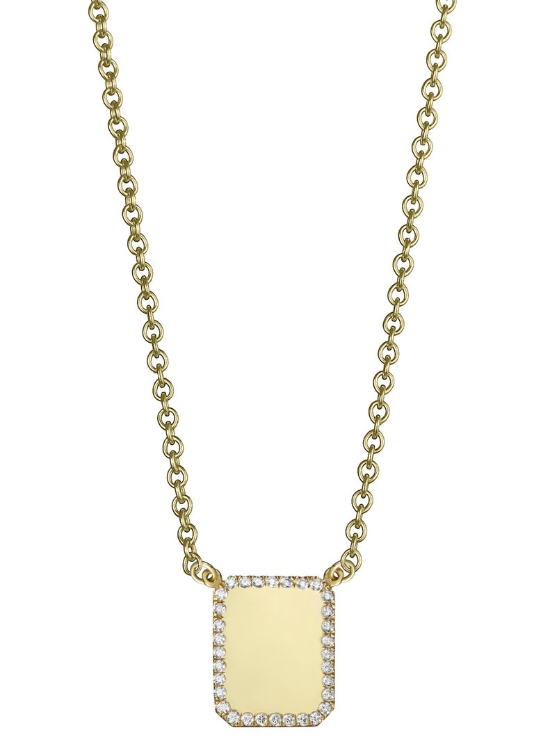 .45 Carat Diamond and 18 Karat Gold Scapular Necklace For Sale at ...