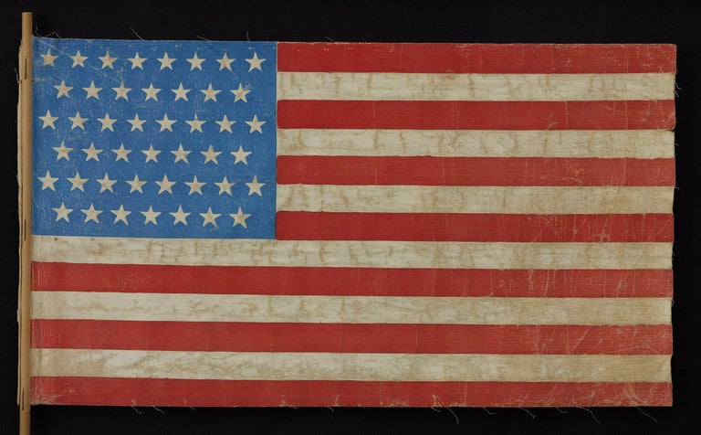 45-Star American Printed Parade Flag, 1896-1907 For Sale at 1stDibs
