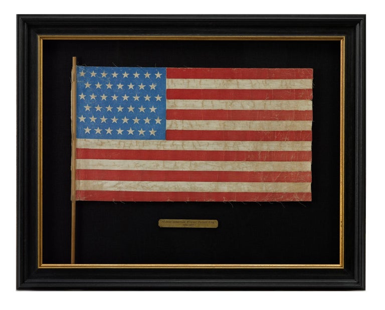 45-Star American Printed Parade Flag, 1896-1907 For Sale at 1stDibs