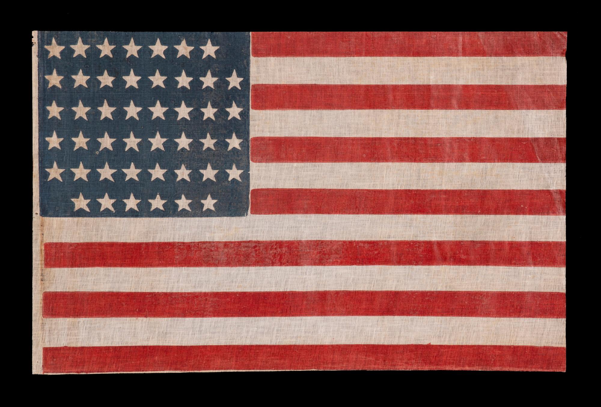 45 Star Antique American Flag, Stars Arranged in a Notched Position, ca ...