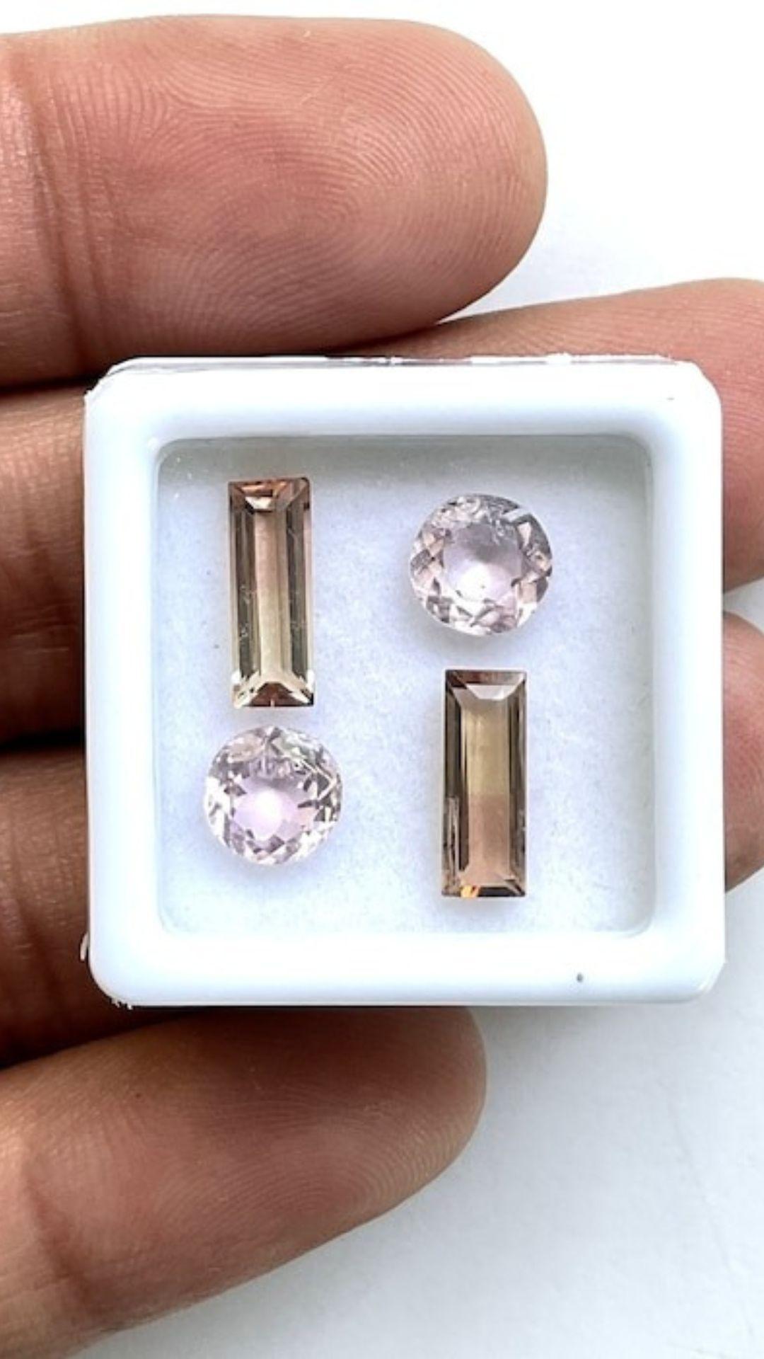 4.50 Carats Tourmaline Octagon Long and Round Faceted Tourmaline Cut ...