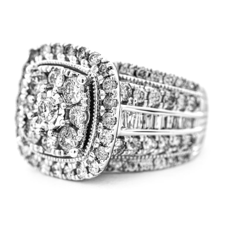 4.50 Ct Natural White Colorless Diamonds Ring For Sale at 1stDibs