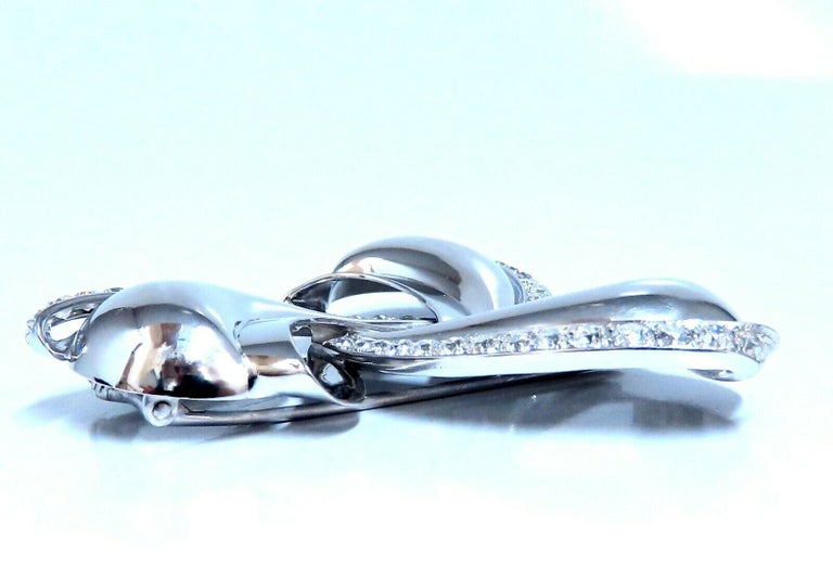 4.50ct Natural Diamonds Ninja Star Pin Platinum For Sale at 1stDibs