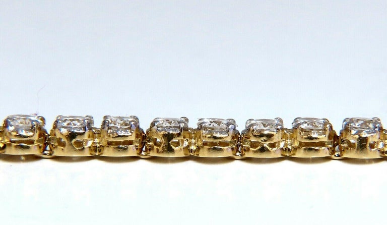 4.50 Carat Natural Diamonds Tennis Bracelet 14 Karat F/G at 1stDibs