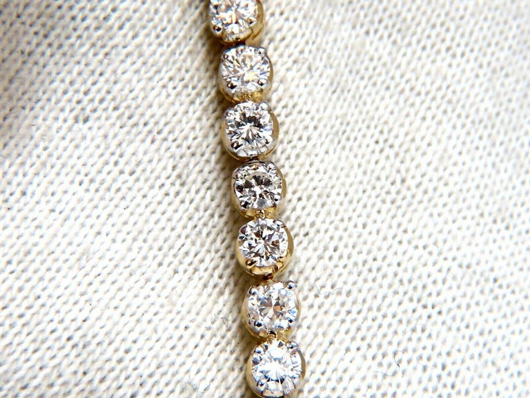 4.50 Carat Natural Diamonds Tennis Bracelet 14 Karat F/G at 1stDibs