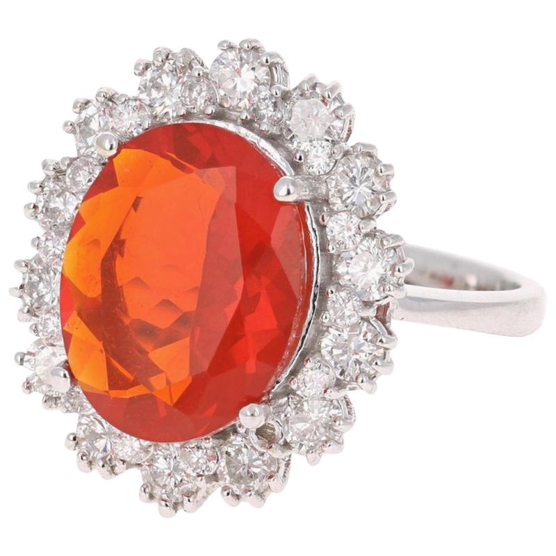 Fire Opals Gold Ring For Sale at 1stDibs