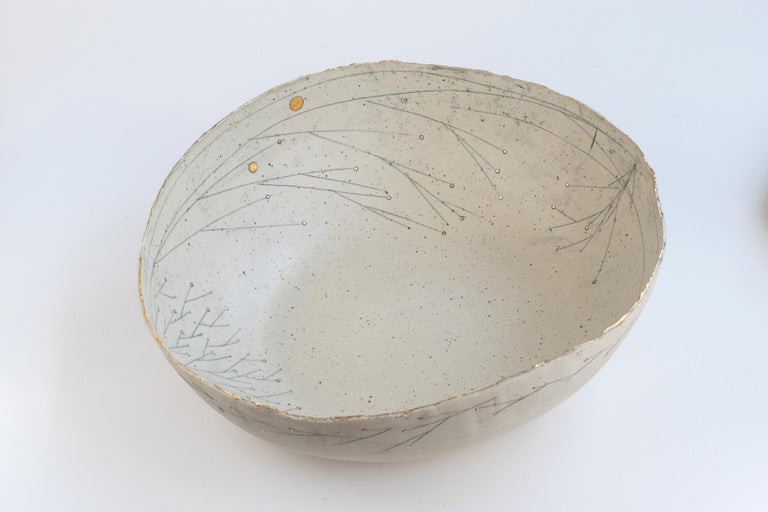456-G Golden Promise Stoneware Big Bowl with 22kt Gold Detail by Helen ...