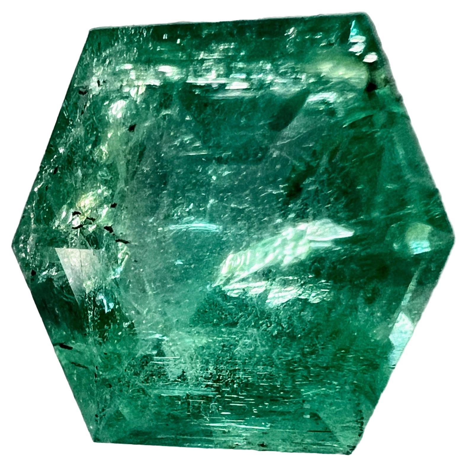 4.56ct Emerald Octagonal Natural Loose Gemstone For Sale at 1stDibs