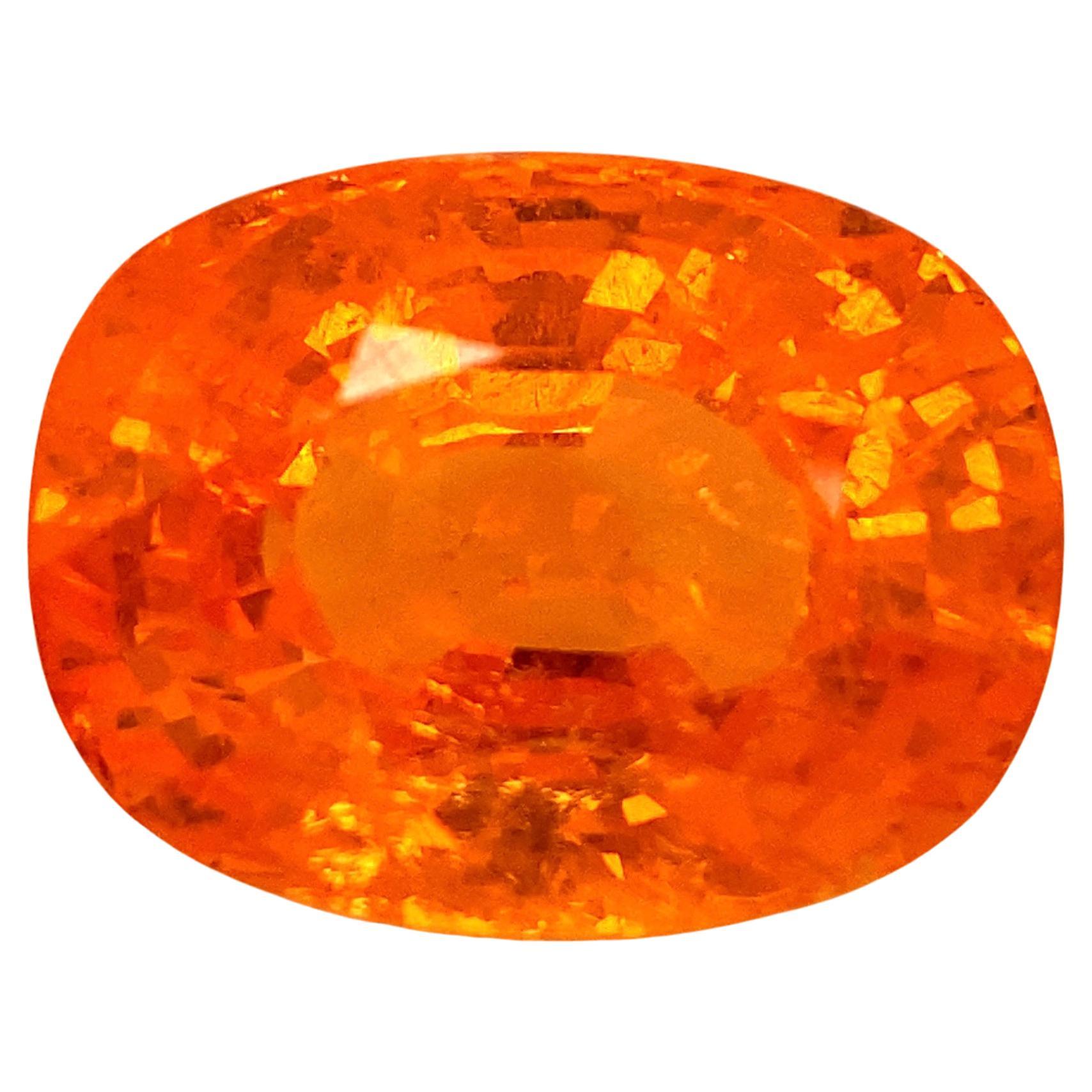 Mandarin Garnet Ring 3.85 Carat Oval For Sale at 1stDibs | mandarine ...