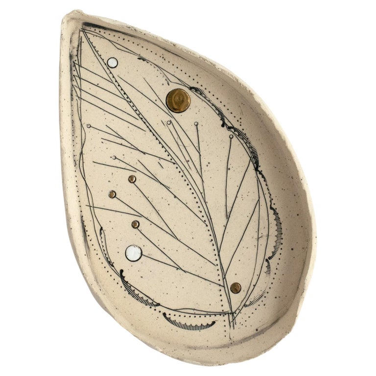 459-G Hand Crafted Golden Promise Leaf Dish With 22kt Gold Detail by ...