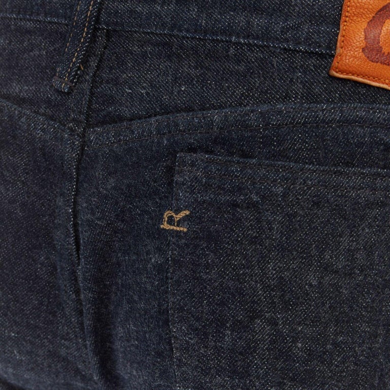 45R 45RPM indigo blue denim low rise wide leg flared jeans pants JP3 L ...