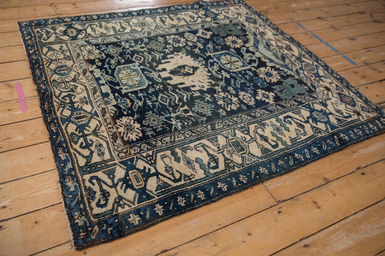 Vintage Bijar Square Rug For Sale at 1stDibs