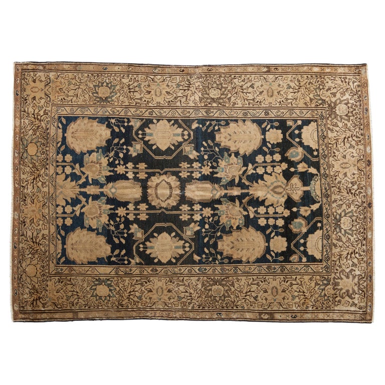 Vintage Fine Tea Washed Malayer Rug For Sale at 1stDibs