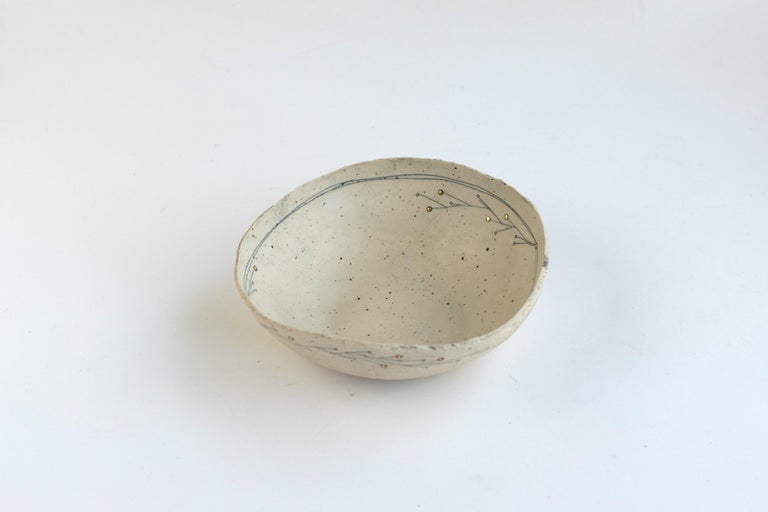 464-G Hand Crafted Golden Promise Stoneware Bowl with 22kt Gold ...