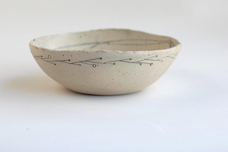 464-G Hand Crafted Golden Promise Stoneware Bowl with 22kt Gold ...