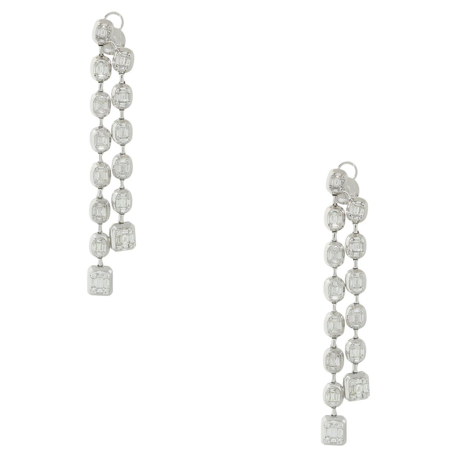 Victorian 3.18 Carat Old Mine Diamond Fabulous Double Diamond Drop ...