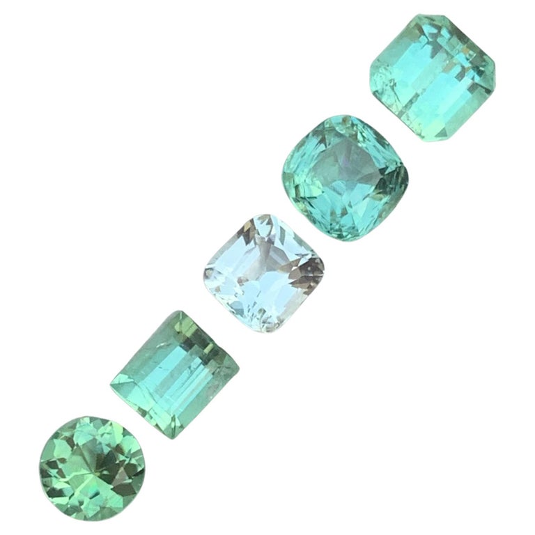 4.70 Carat Gorgeous Loose Mint Tourmaline Set Lot For Jewellery Making ...