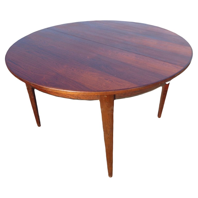 Hans Olsen Danish Rosewood Dining Table For Sale at 1stDibs