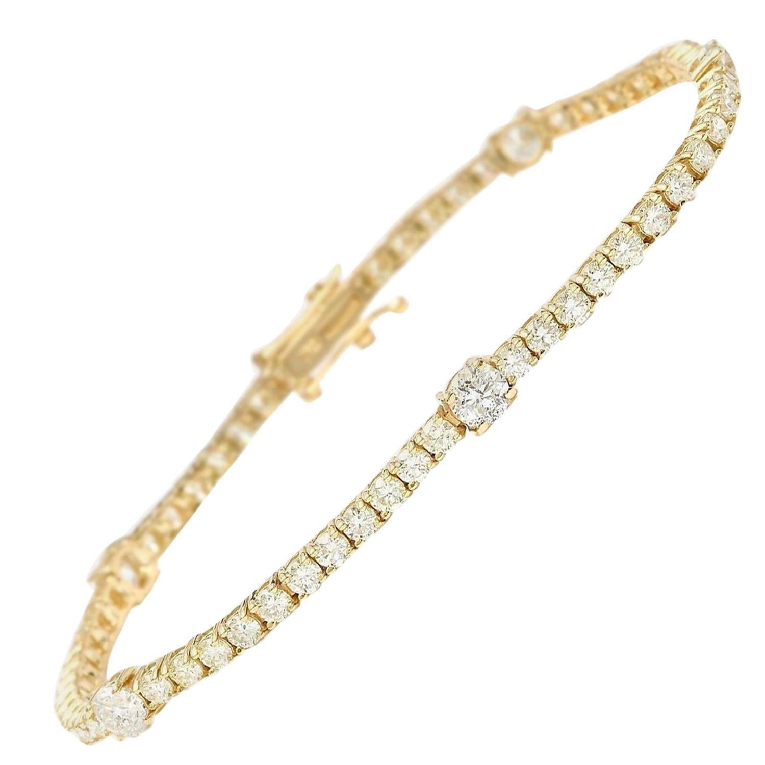 30.65 Carat Sapphire 18 Karat Solid Yellow Gold Diamond Bracelet For ...