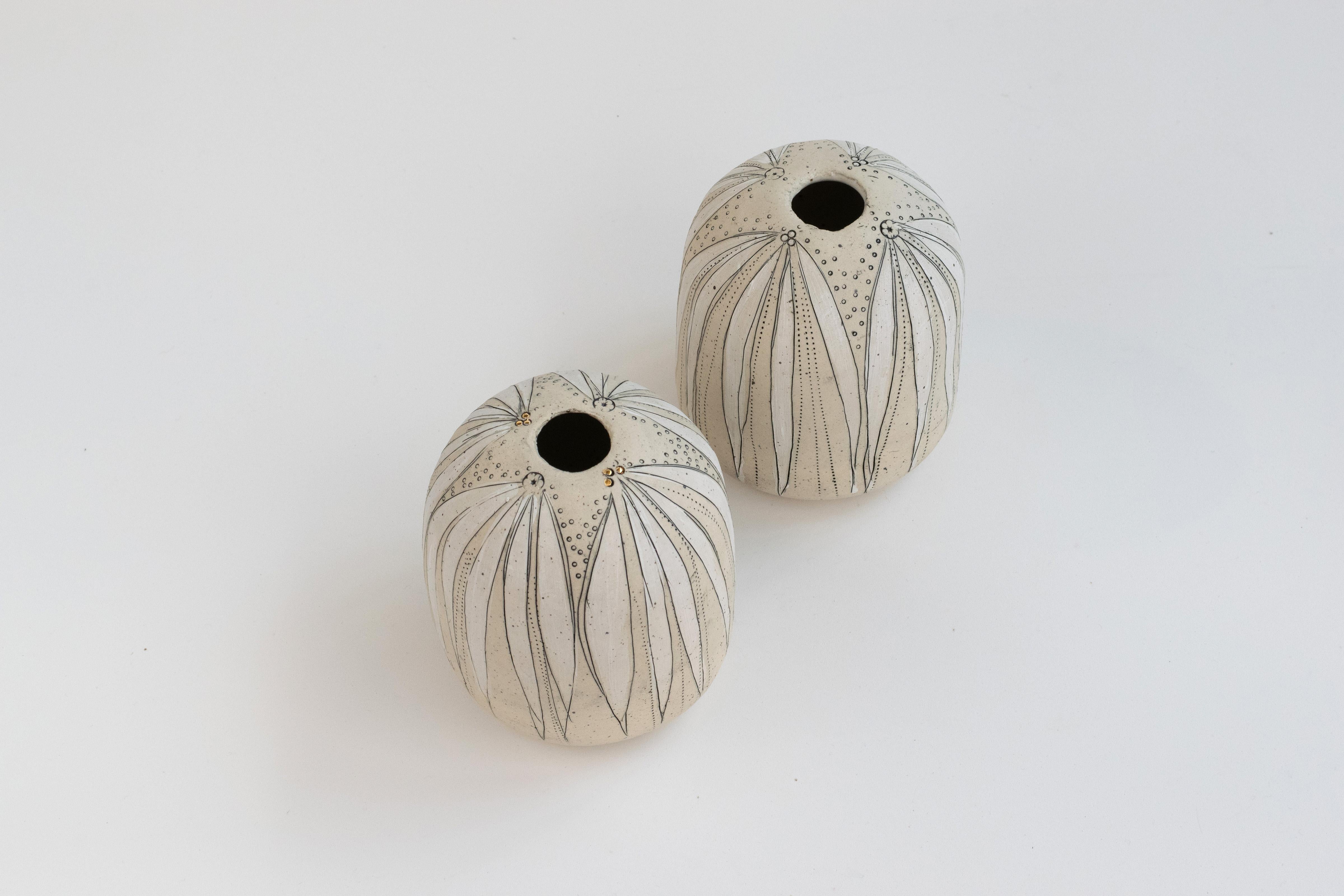 475-G Hand Crafted Stoneware Budding Vase by Helen Prior at 1stDibs