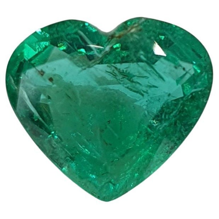 4.76 Carat Emerald, Heart Shape, Zambia For Sale at 1stDibs