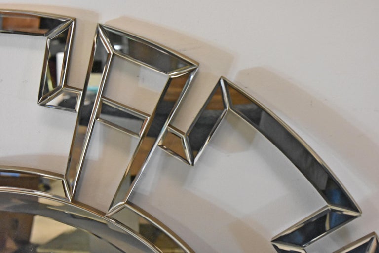 Round Beveled Glass Mirror by John Richard For Sale at 1stDibs