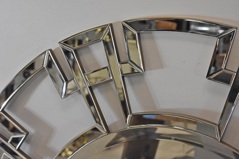 Round Beveled Glass Mirror by John Richard For Sale at 1stDibs