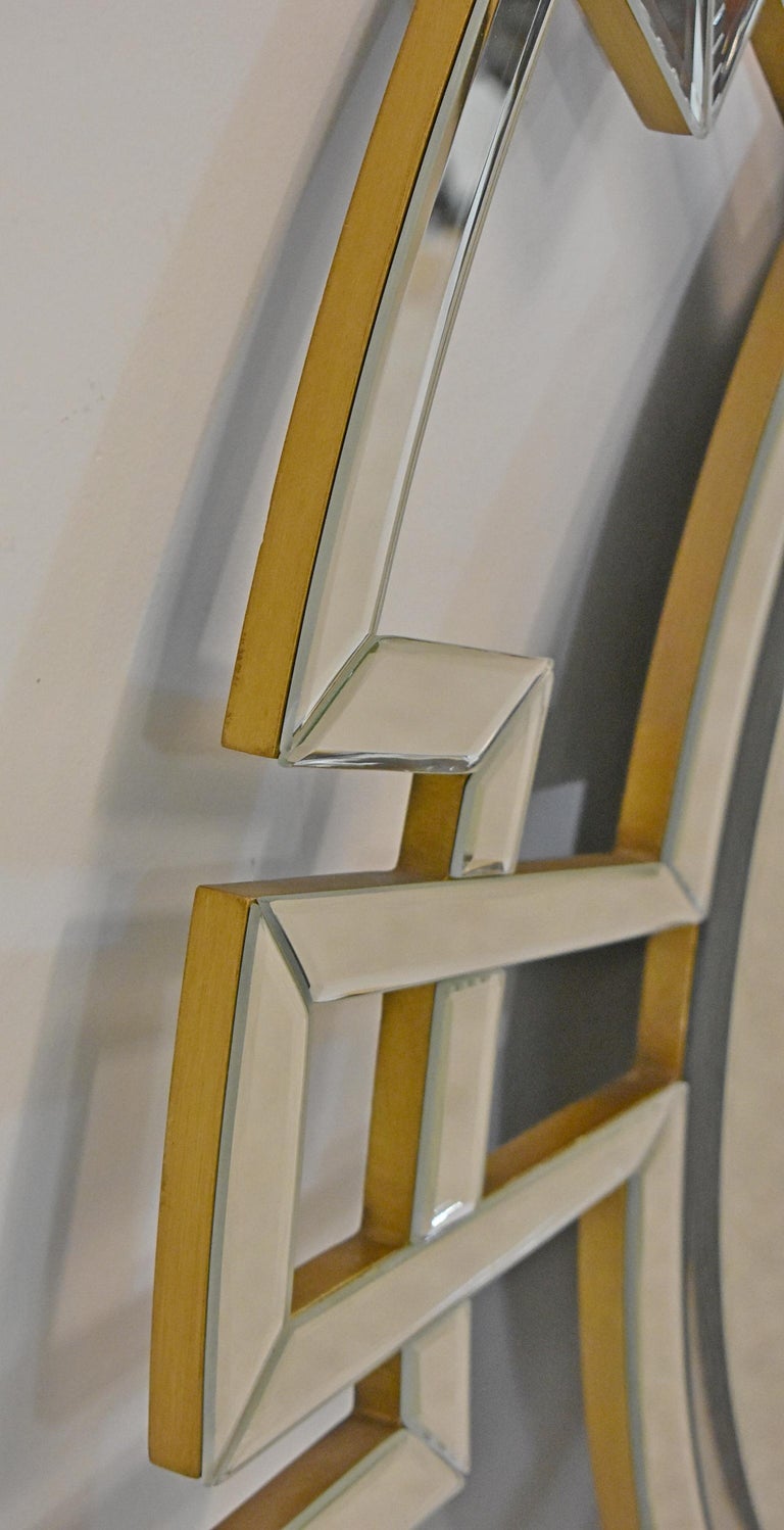 Round Beveled Glass Mirror by John Richard For Sale at 1stDibs