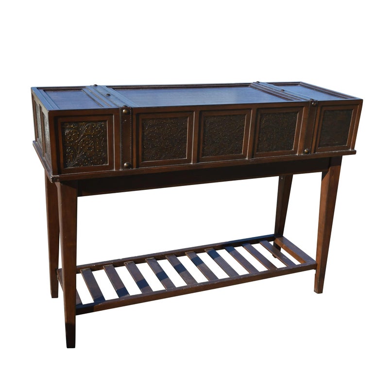 Wood Console Table Desk For Sale at 1stDibs | console table desk combo