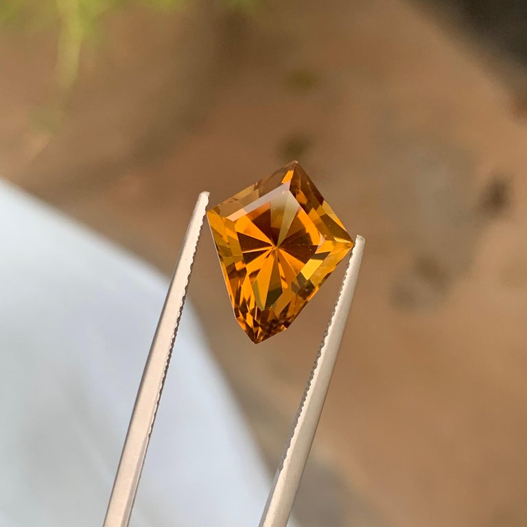 4.80 Carat Natural Fancy Cut Kite Shape Loose Citrine Gemstone from ...
