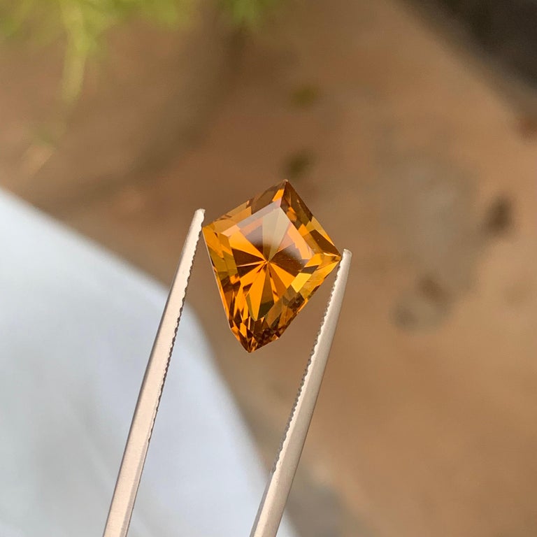 4.80 Carat Natural Fancy Cut Kite Shape Loose Citrine Gemstone from ...