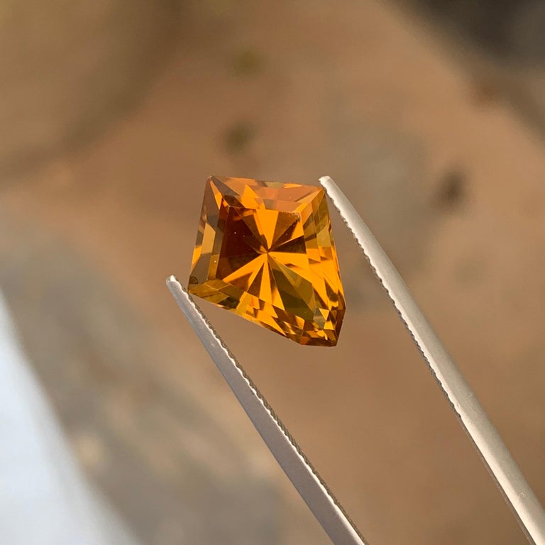 4.80 Carat Natural Fancy Cut Kite Shape Loose Citrine Gemstone from ...