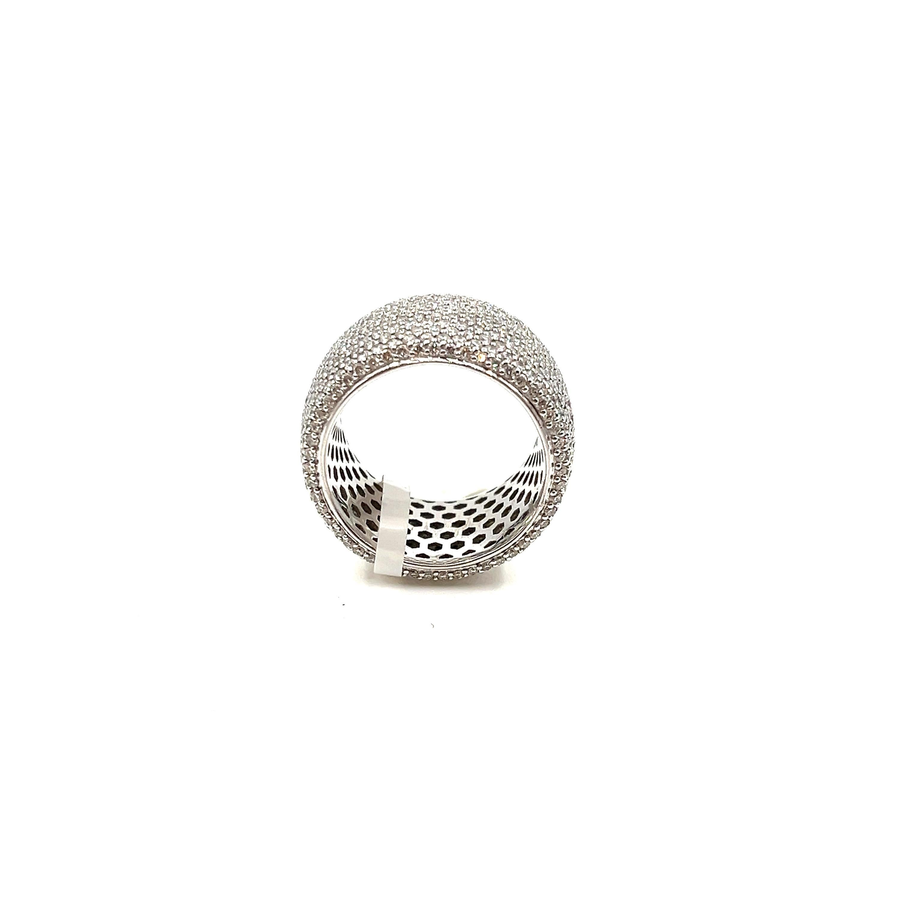 4.84 ct Pave Diamond Eternity Band For Sale at 1stDibs