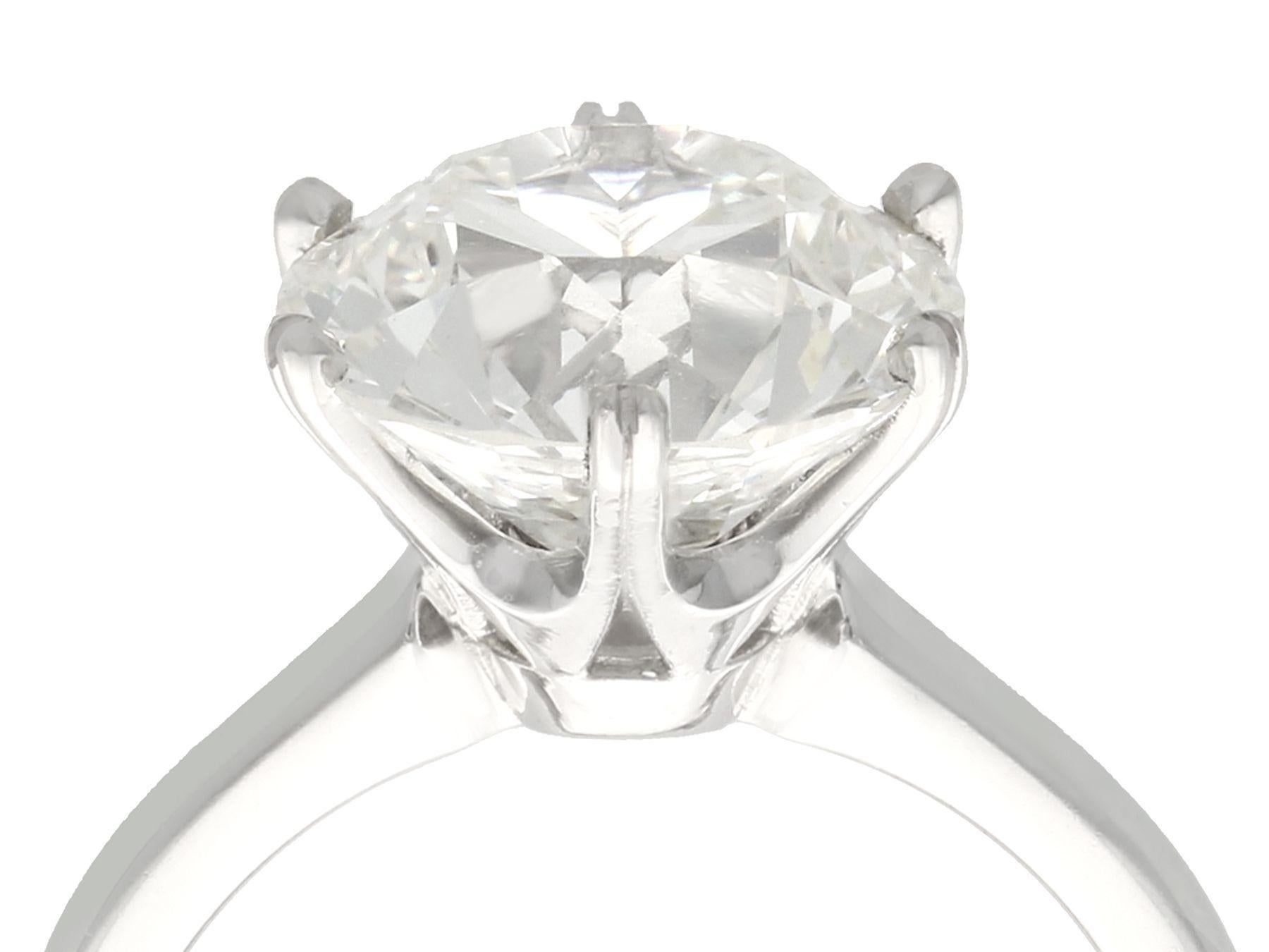4.89 Carat Diamond Solitaire Engagement Ring in Platinum at 1stDibs ...