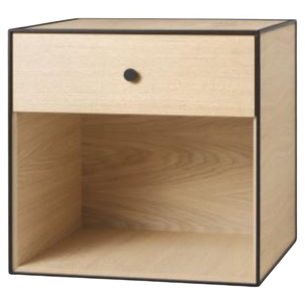 49 Smoked Oak Frame Box with 1 Drawer by Lassen For Sale at 1stDibs
