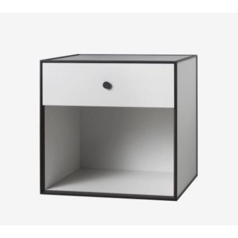 49 White Frame Box with 1 Drawer by Lassen For Sale at 1stDibs