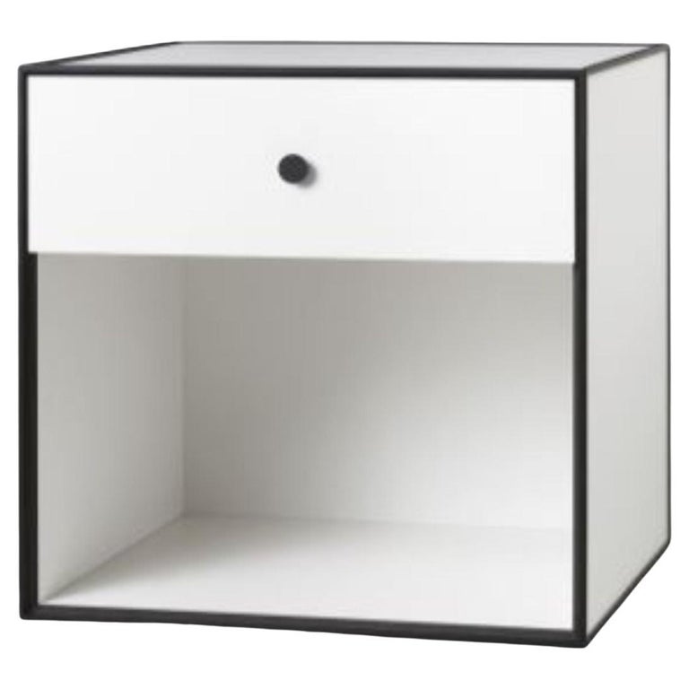 49 White Frame Box with 1 Drawer by Lassen For Sale at 1stDibs
