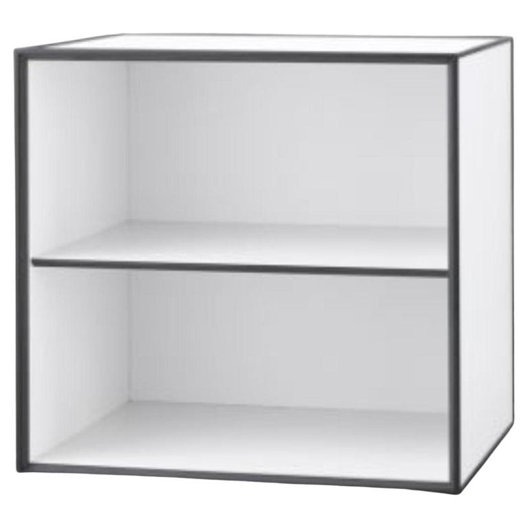 49 White Frame Box with Shelf by Lassen For Sale at 1stDibs