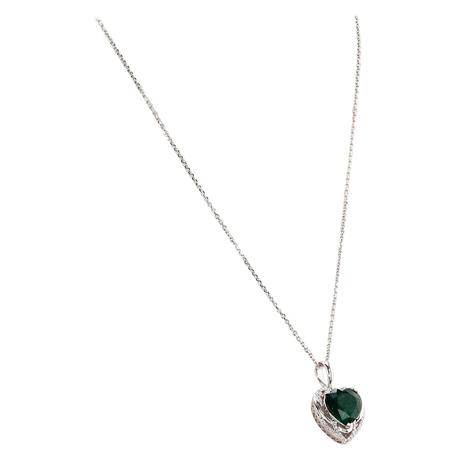 5.90ct Diamond Pendant Necklace For Sale at 1stDibs