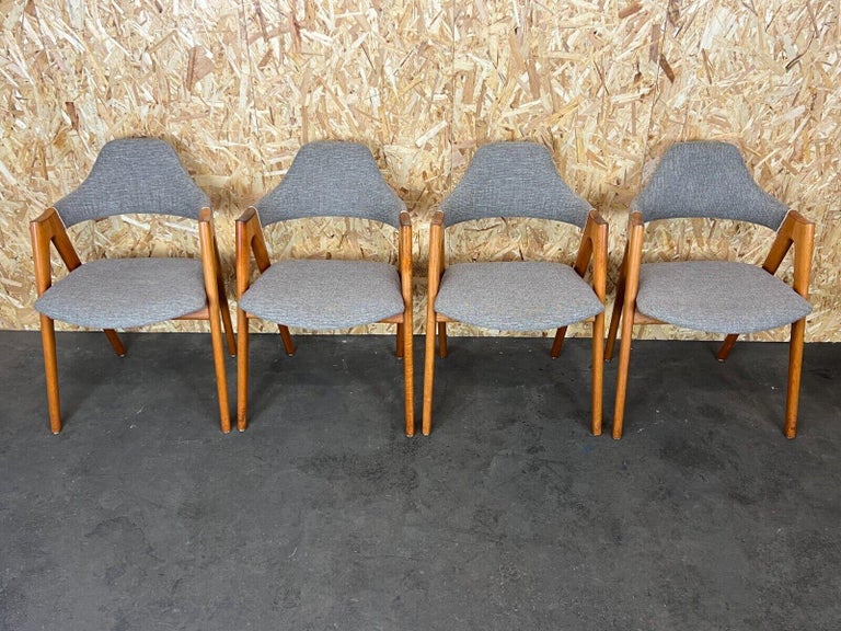 4x 60s 70s Teak Chair Chairs Kai Kristiansen Sva Møbler Danish Design ...