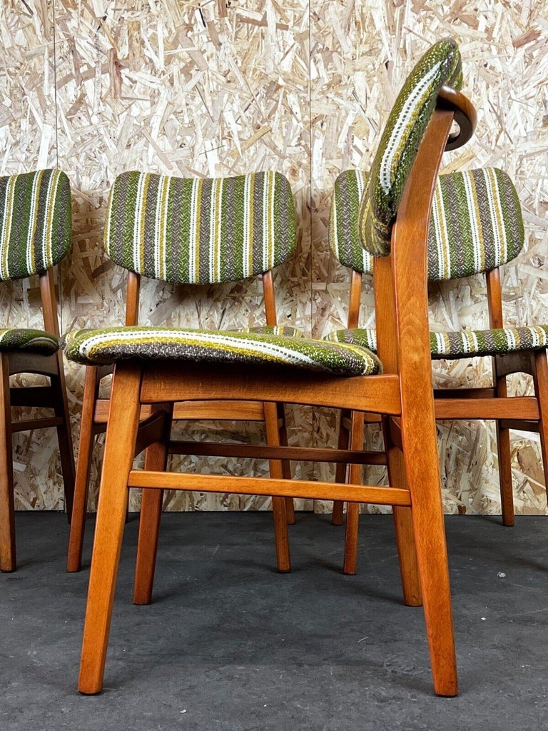 4x 60s 70s Teak Chairs Dining Chair Danish Modern Design 60s at 1stDibs