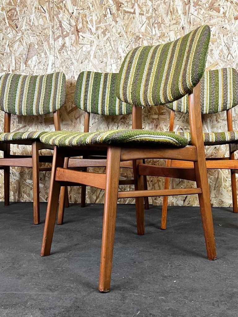4x 60s 70s teak chairs Dining Chair Danish Modern Design 60s at 1stDibs