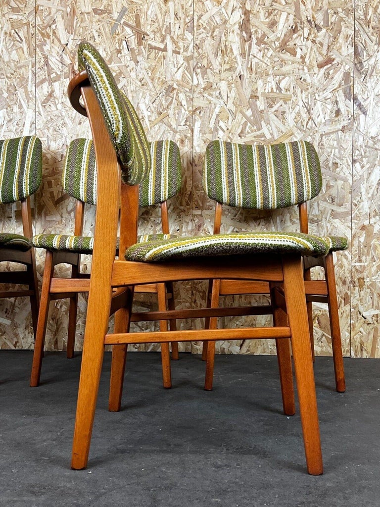 4x 60s 70s Teak Chairs Dining Chair Danish Modern Design 60s at 1stDibs
