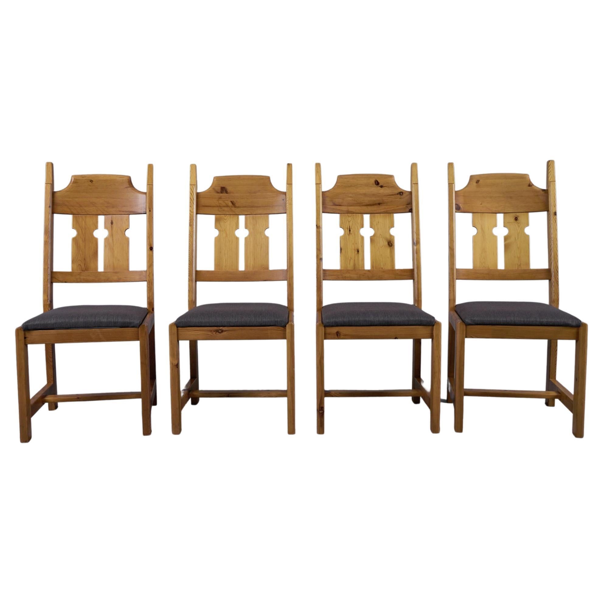 Gilbert Marklund Style Brutalist Dining Chairs at 1stDibs