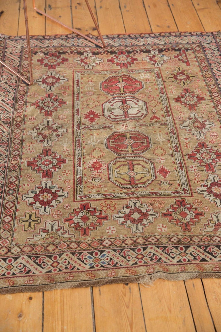 Antique Caucasian Square Rug For Sale at 1stDibs